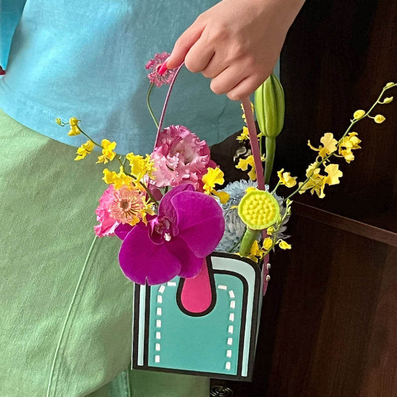 Brightly Colored Flower Arrangement Gift Box Pack 6 – Floral Supplies Store