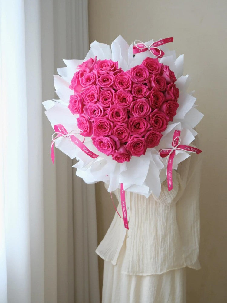 3 Sets Heart-Shaped Rose Bouquet Frame – Floral Supplies Store