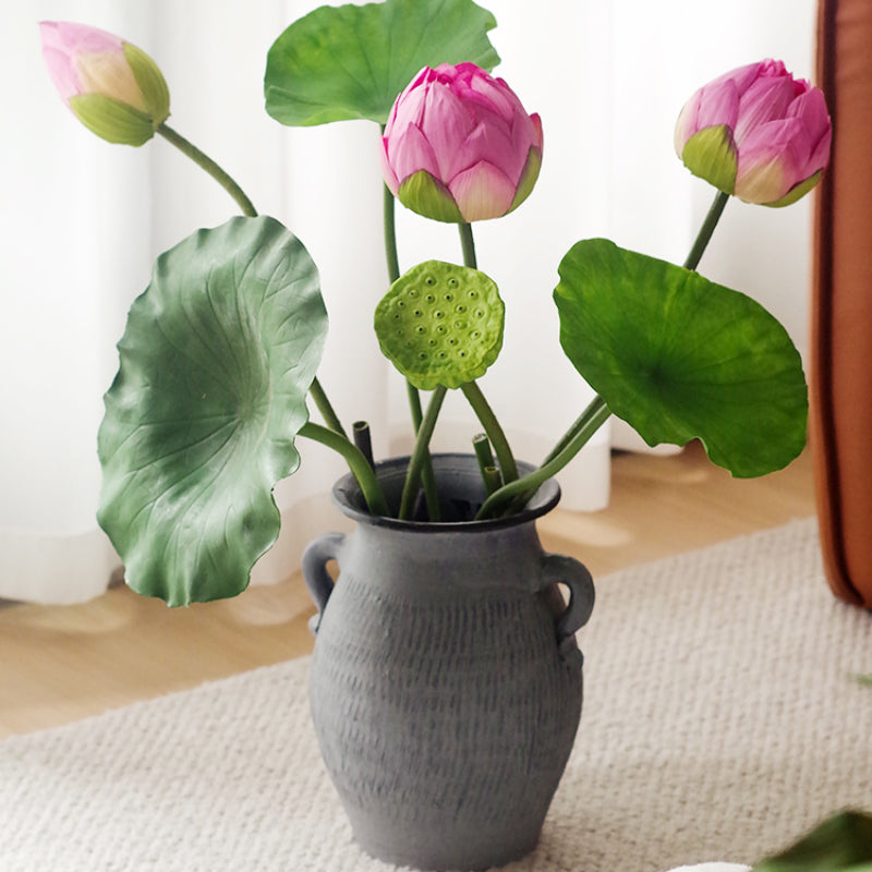 Artificial Long Stem Lotus Flower Lotus Leaf – Floral Supplies Store