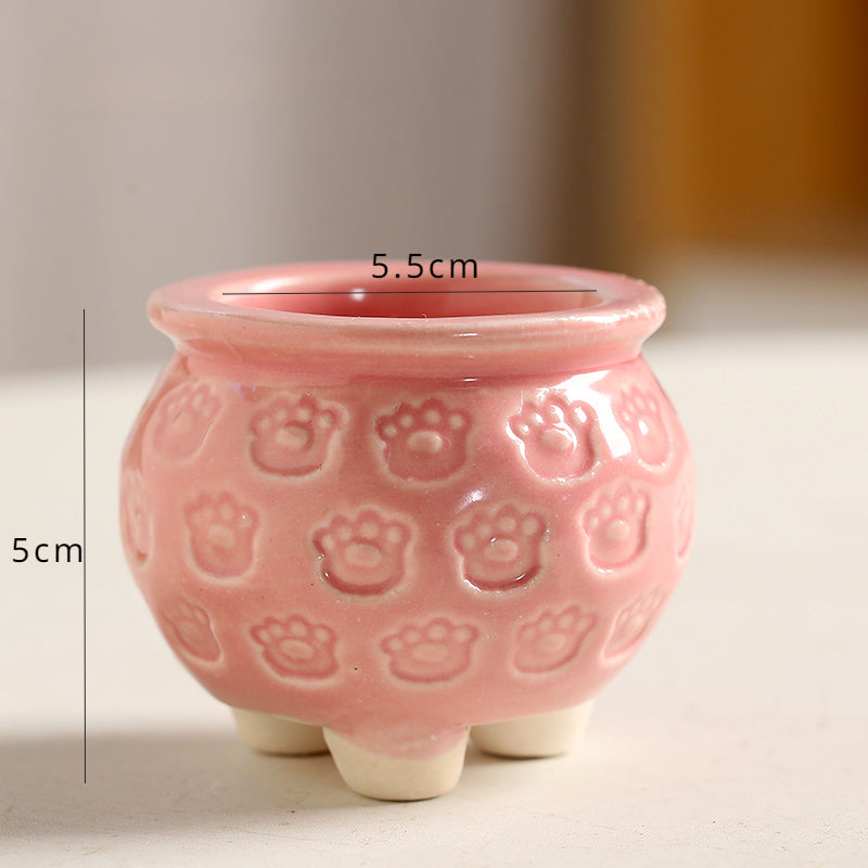 Set of 6 Mini Ceramic Pots with Drainage – Floral Supplies Store