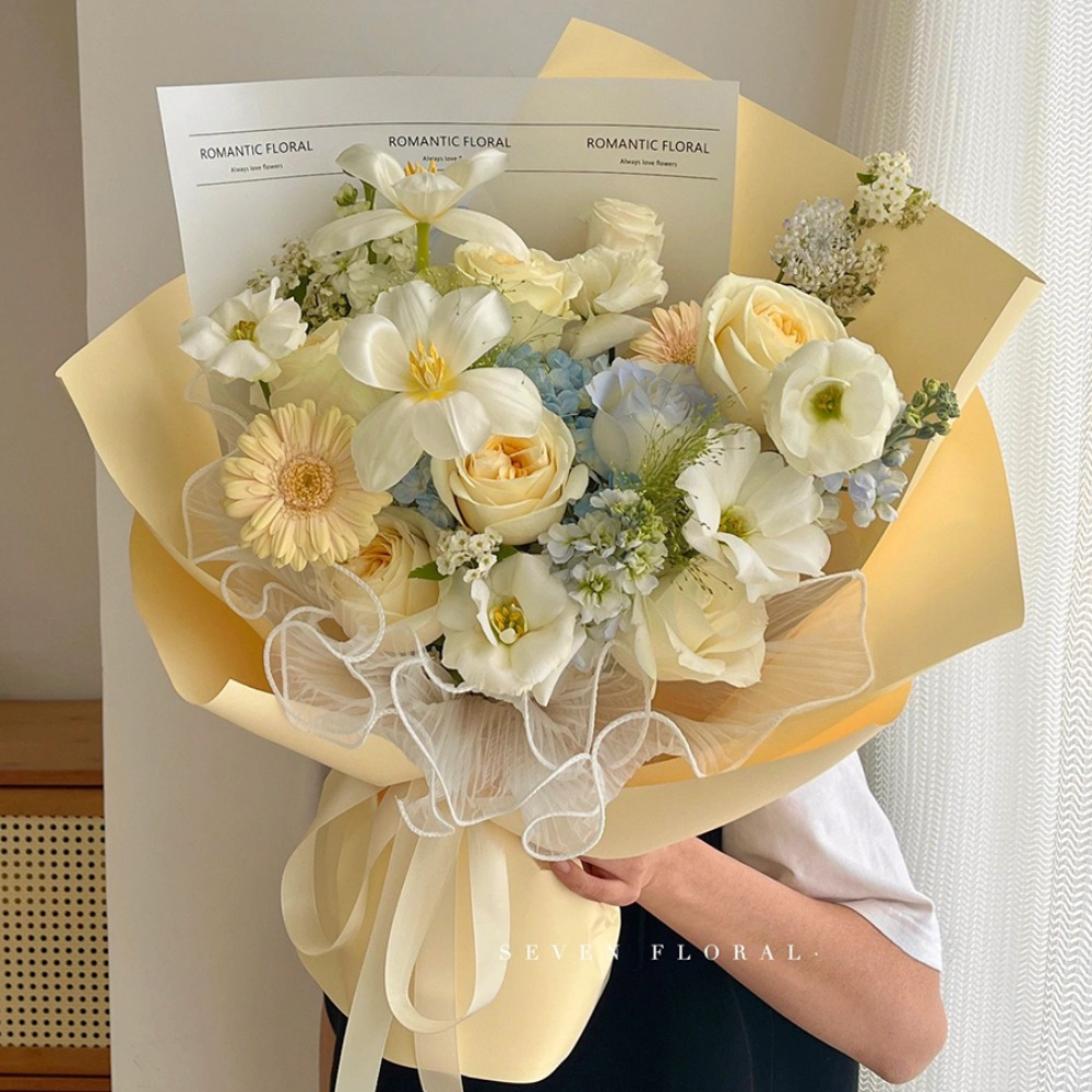 10 Yards Waterproof Solid-colored Matte Florist Paper Roll – Floral ...
