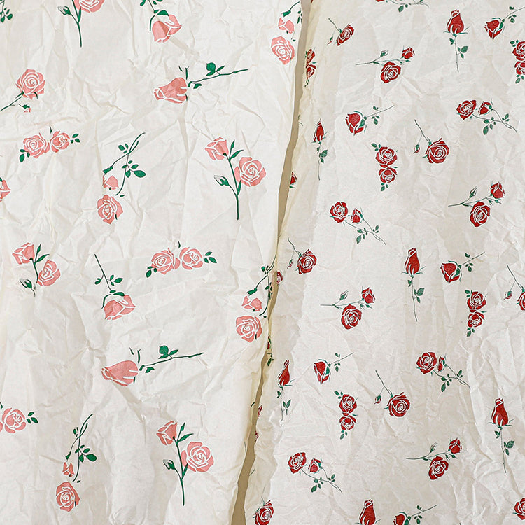 Rose Pattern Bouquet Wrap Paper Pack 20 (50x70cm) – Floral Supplies Store