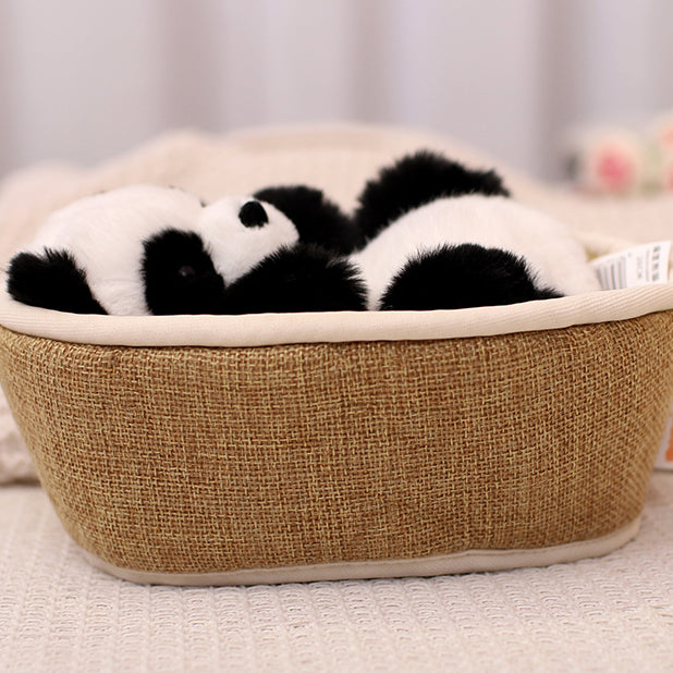 Cute Sleeping Panda Plush Toy with Bed 20cm – Floral Supplies Store