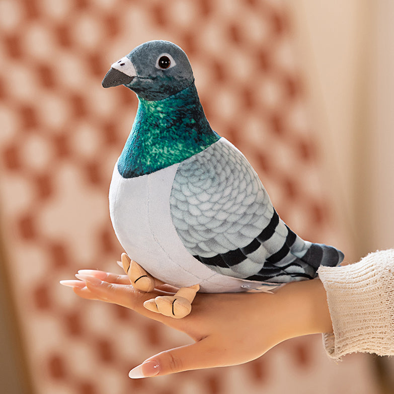 Realistic Plush Pigeon Stuffed Bird Toy 20cm – Floral Supplies Store