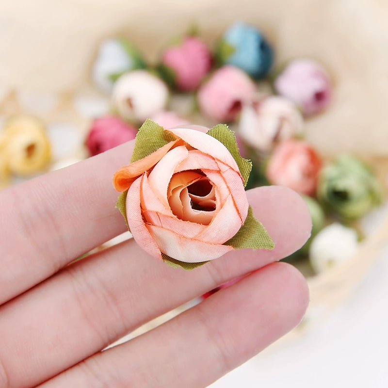 2cm Vintage Rose Buds Silk Flower Heads Pack 40 – Floral Supplies Store