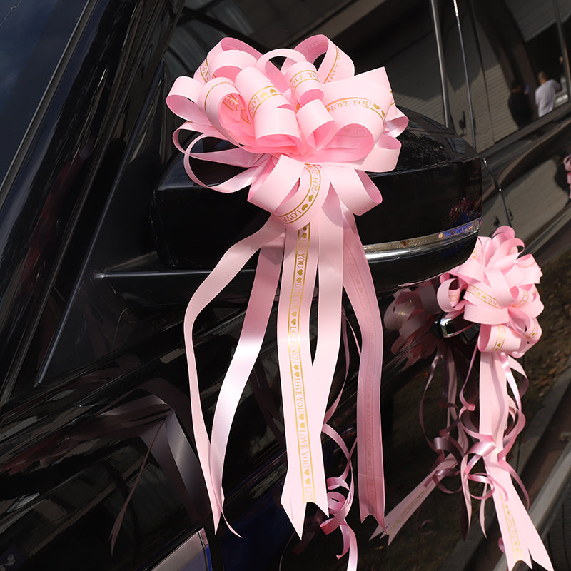 8" Large Pull Ribbon Bows for Wedding Car Pack 10 – Floral Supplies Store