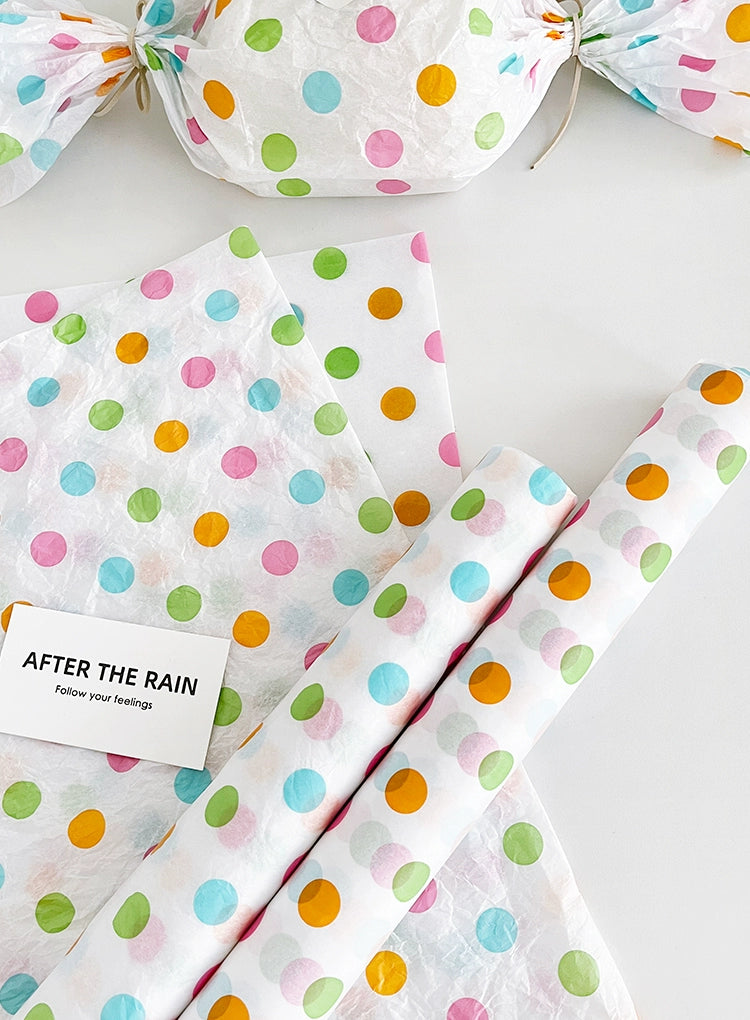 Polka Dot Tissue Paper for Bouquets Wrapping Pack 20 (50x70cm) – Floral ...