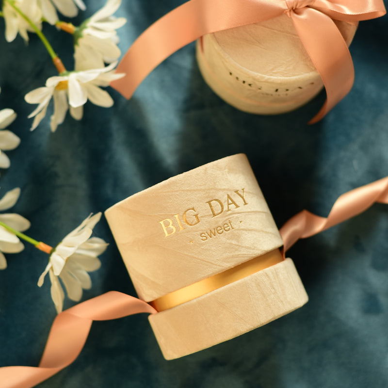 10pcs Small Round Velvet Gift Box with Ribbon – Floral Supplies Store