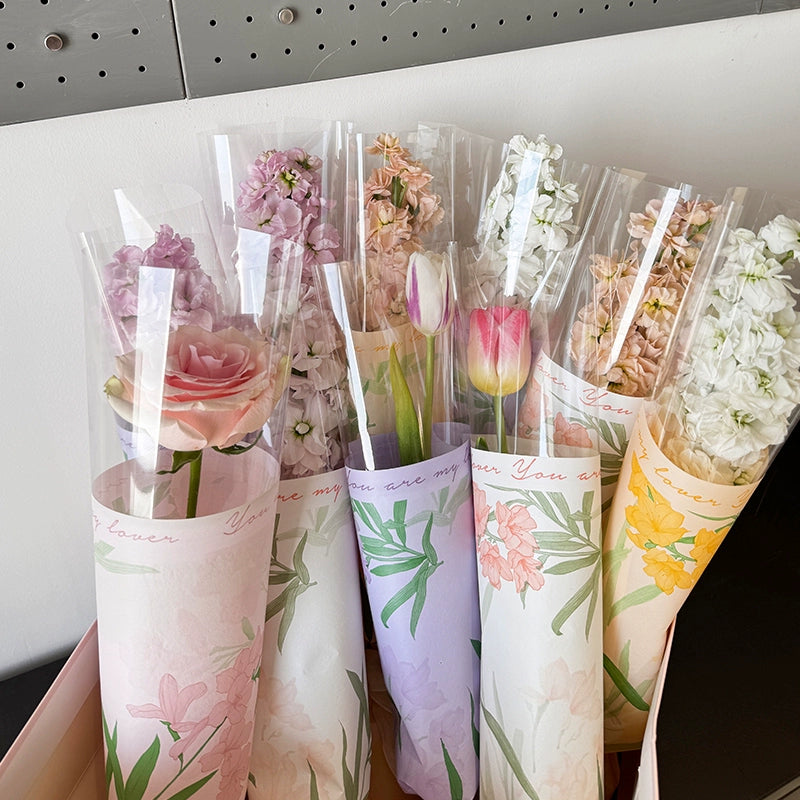 Botanical Print Flower Wrap Paper Pack 20 (30x50cm) – Floral Supplies Store