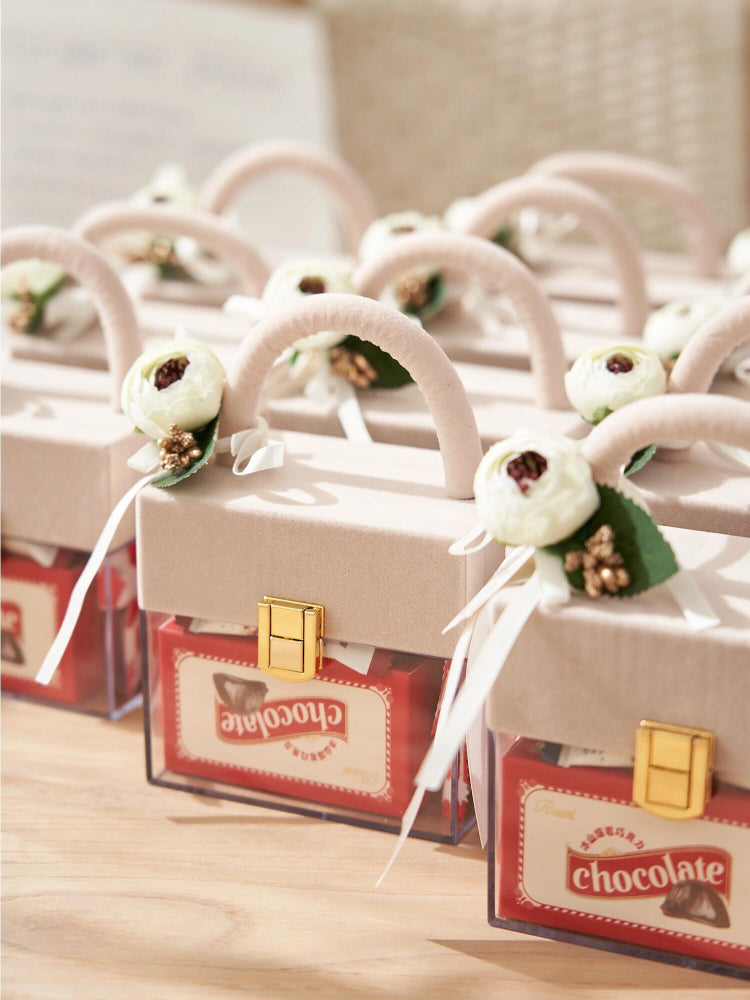 Clear Acrylic Velvet Gift Box with Handle – Floral Supplies Store