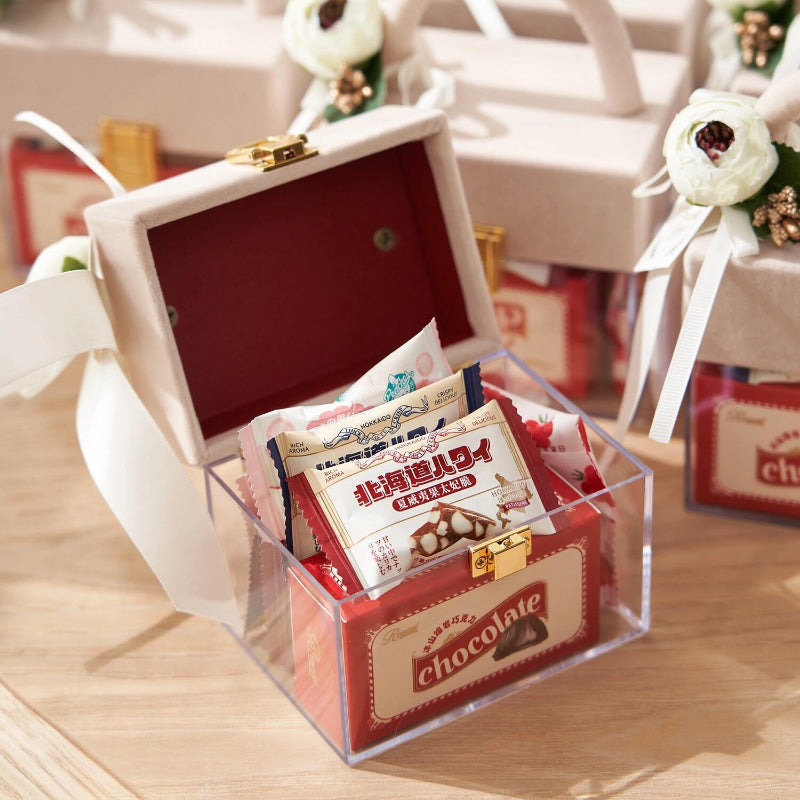 Clear Acrylic Velvet Gift Box with Handle – Floral Supplies Store