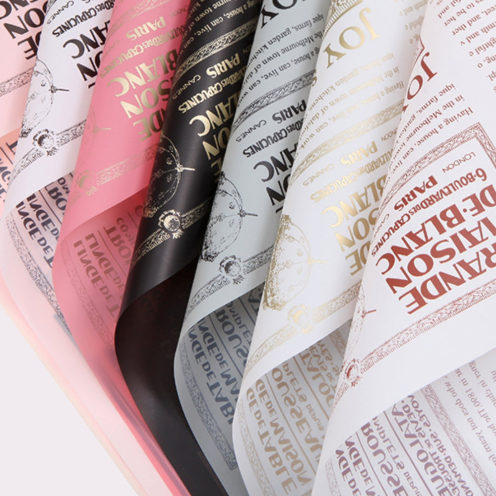 Vintage Newspaper Cellophane Paper Pack 20 (58x58cm) – Floral Supplies ...