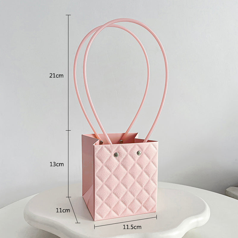 Diamond Embossed Square Gift Bag with Handle Pack 10 – Floral Supplies ...