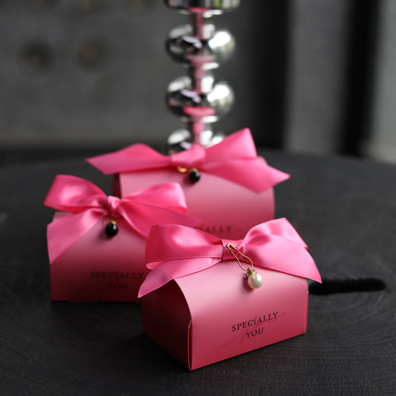 Hot Pink Favor Box with Ribbon Set of 10 – Floral Supplies Store