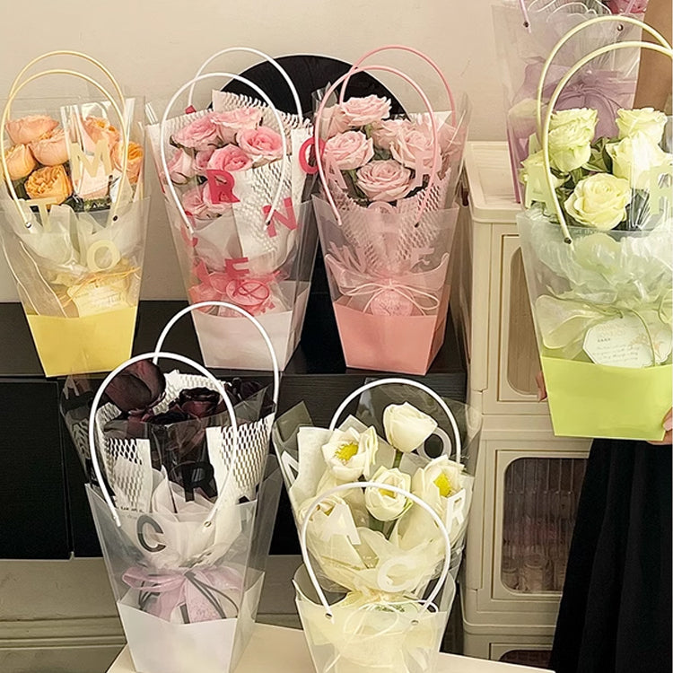 10pcs Colorful Plastic Trapezoidal Gift Bags – Floral Supplies Store