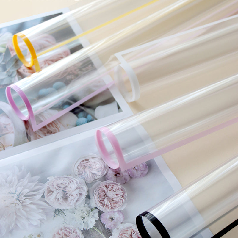 Clear Cellophane with Border Pack 40 (58x58cm) – Floral Supplies Store