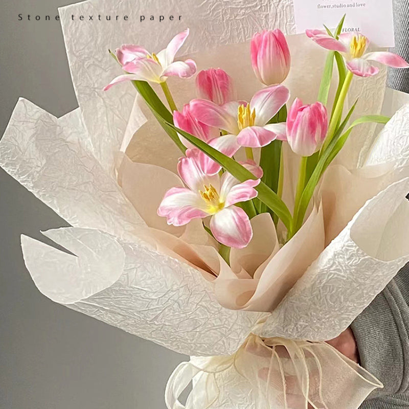 Wrinkled Texture Flower Wrap Paper Sheets (60x60cm) Pack 10 – Floral ...