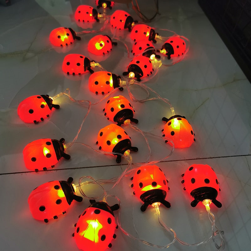 Battery Powered Ladybugs LED String Fairy Lights – Floral Supplies Store