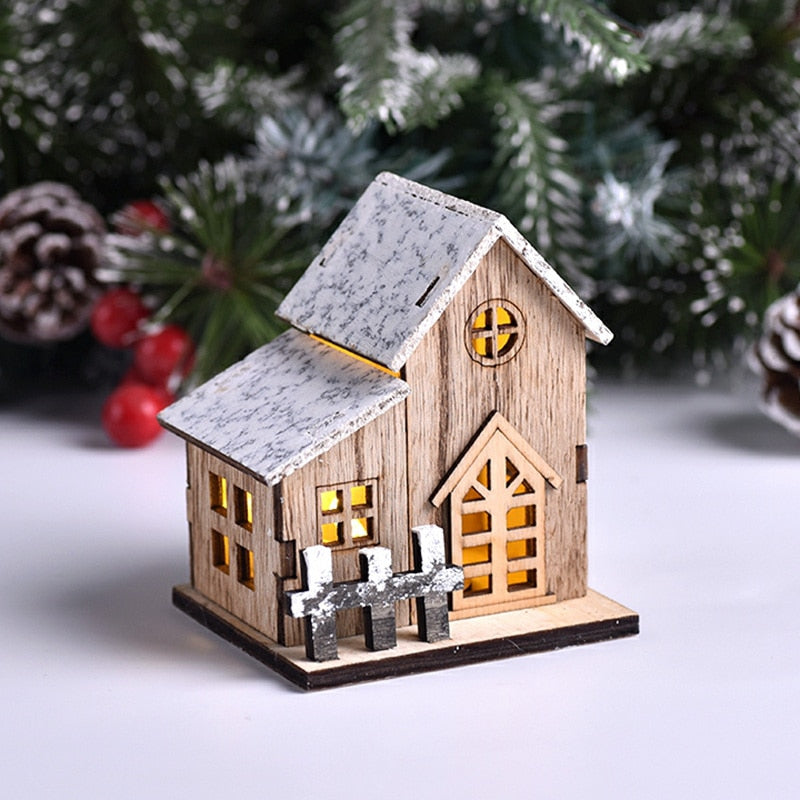 Christmas Wood Village LED Luminous House – Floral Supplies Store