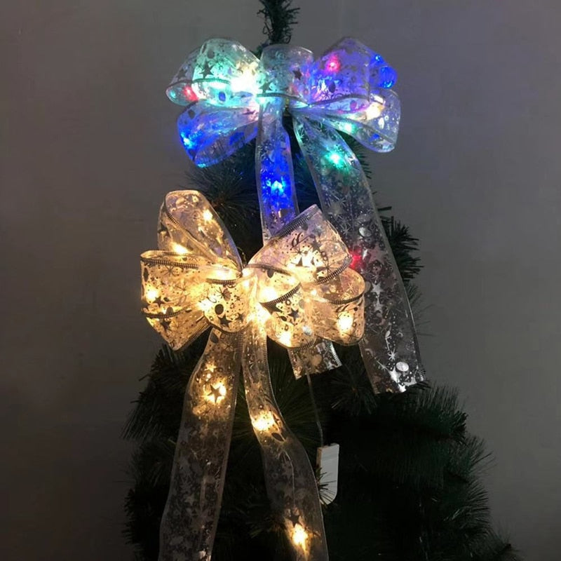 LED Christmas Gift Bow Front Door Decoration – Floral Supplies Store
