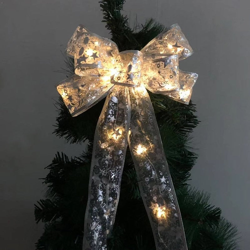 LED Christmas Gift Bow Front Door Decoration – Floral Supplies Store