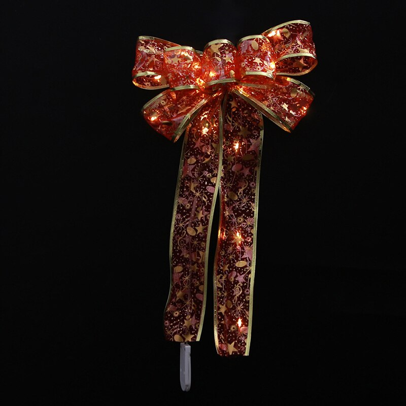 LED Christmas Gift Bow Front Door Decoration – Floral Supplies Store
