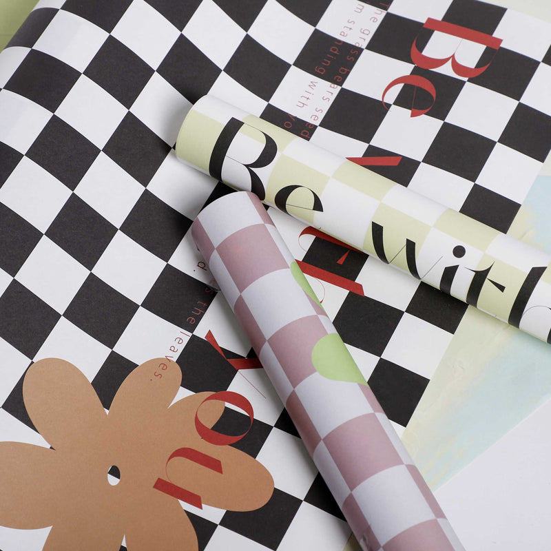 Set of 20 Checker Pattern Bouquet Flower Gift Diy Wrapping Paper ...