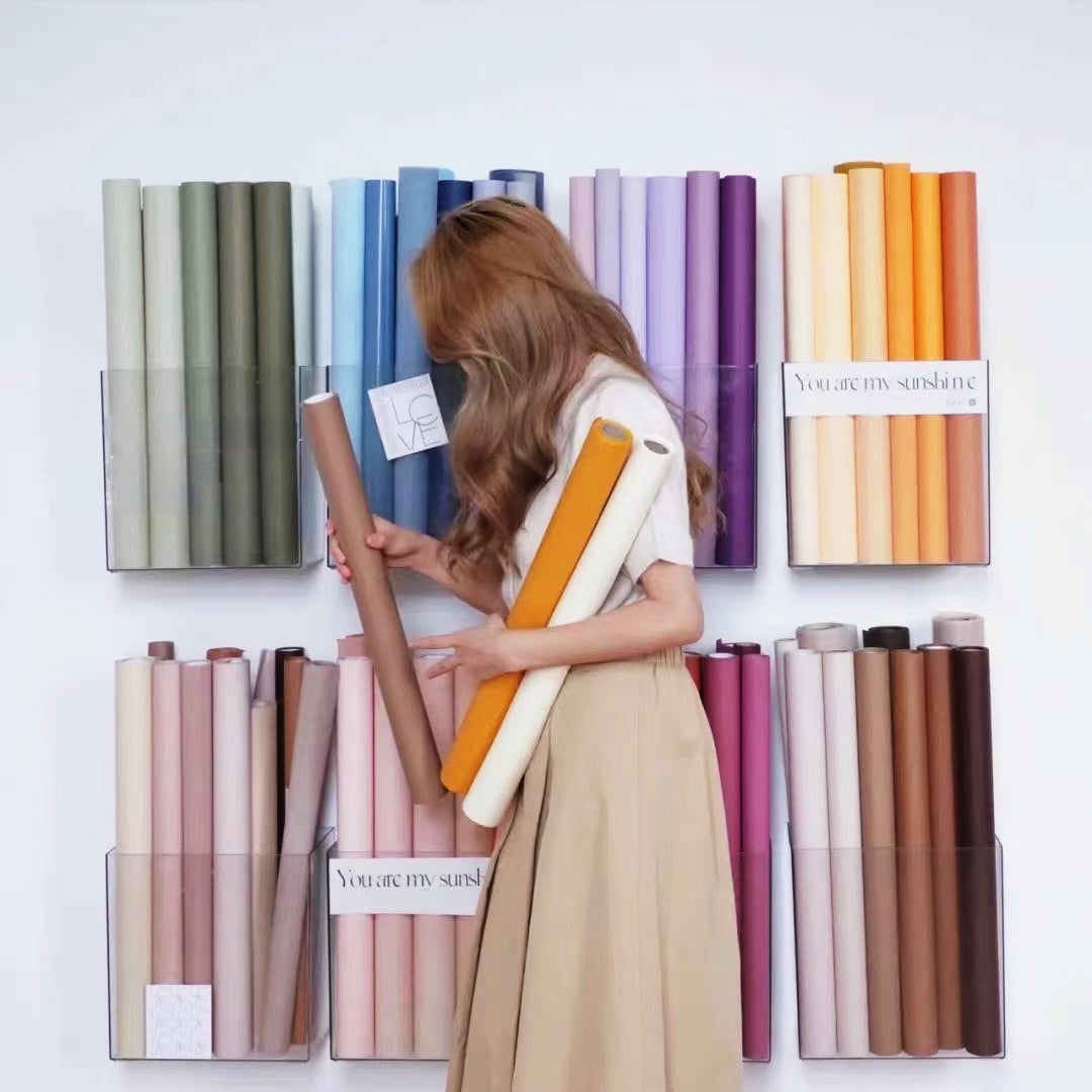 Wall Mount Acrylic Storage Box for Packaging Paper Rolls Florist Tools ...