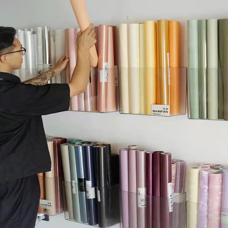 Wall Mount Acrylic Storage Box for Packaging Paper Rolls Florist Tools ...