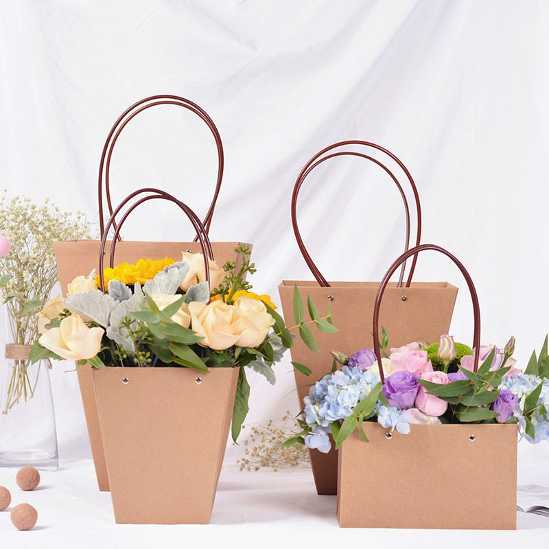 10 Pcs Waterproof Flower Bags with Handles – Floral Supplies Store