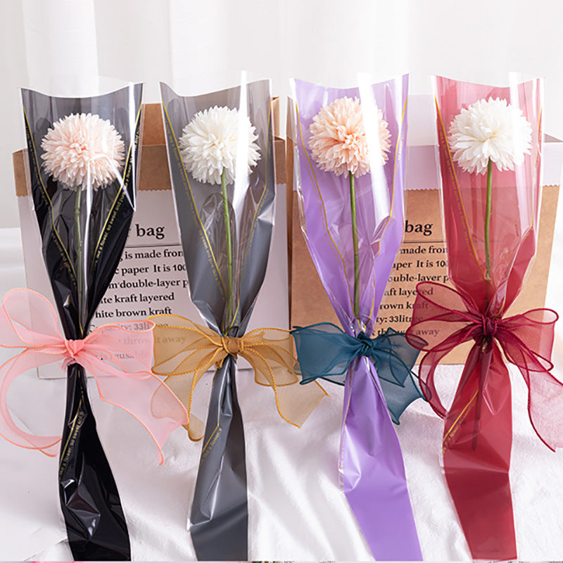 50Pcs Single Rose Plastic Packaging Bags Flower sleeves – Floral ...